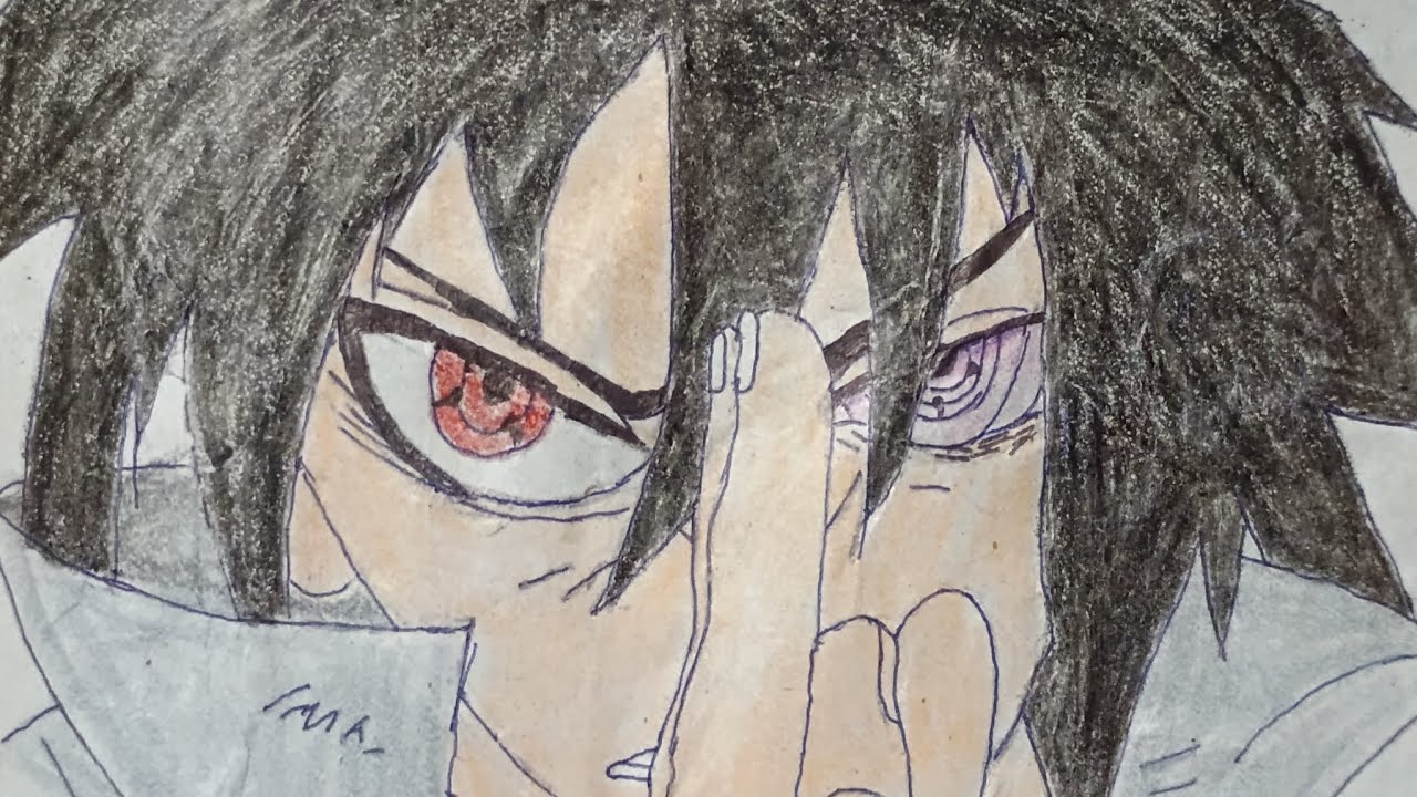 How to draw Sasuke ( close up ) | Step by Step | Naruto #youtube - YouTube