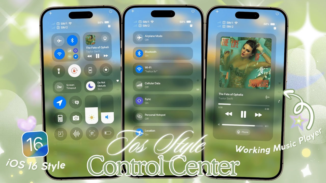 iPhone iOS 16 Style Customizable Control Center on Android + Working ...