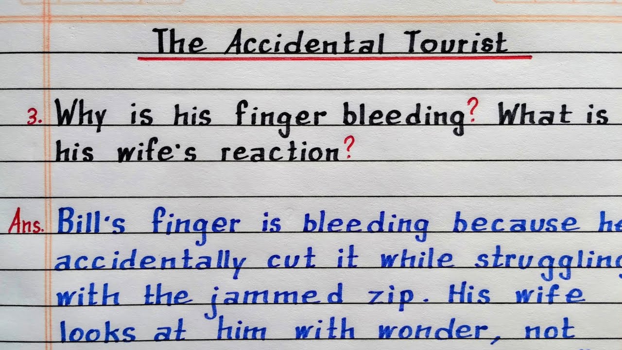 Why is his finger bleeding? What is his wife's reaction? The Accidental ...