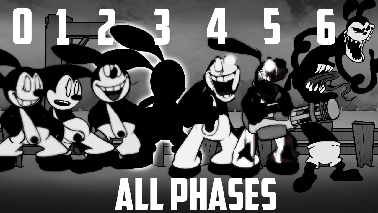 NEW Oswald ALL PHASES (0-6 phases) Friday Night Funkin' Saturday ...