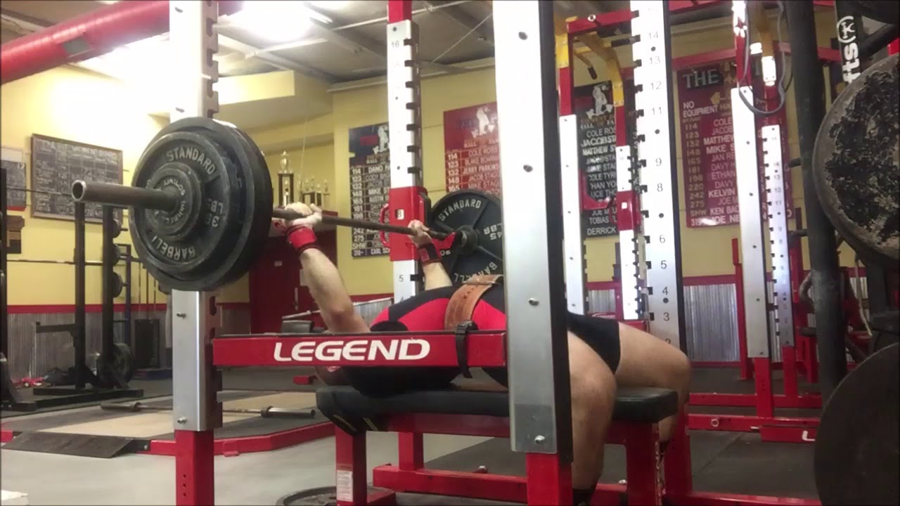 07 20 18 Comp Squat 410x1 375x3 Comp Bench 310x1 270x3x2 2in Deficit ...