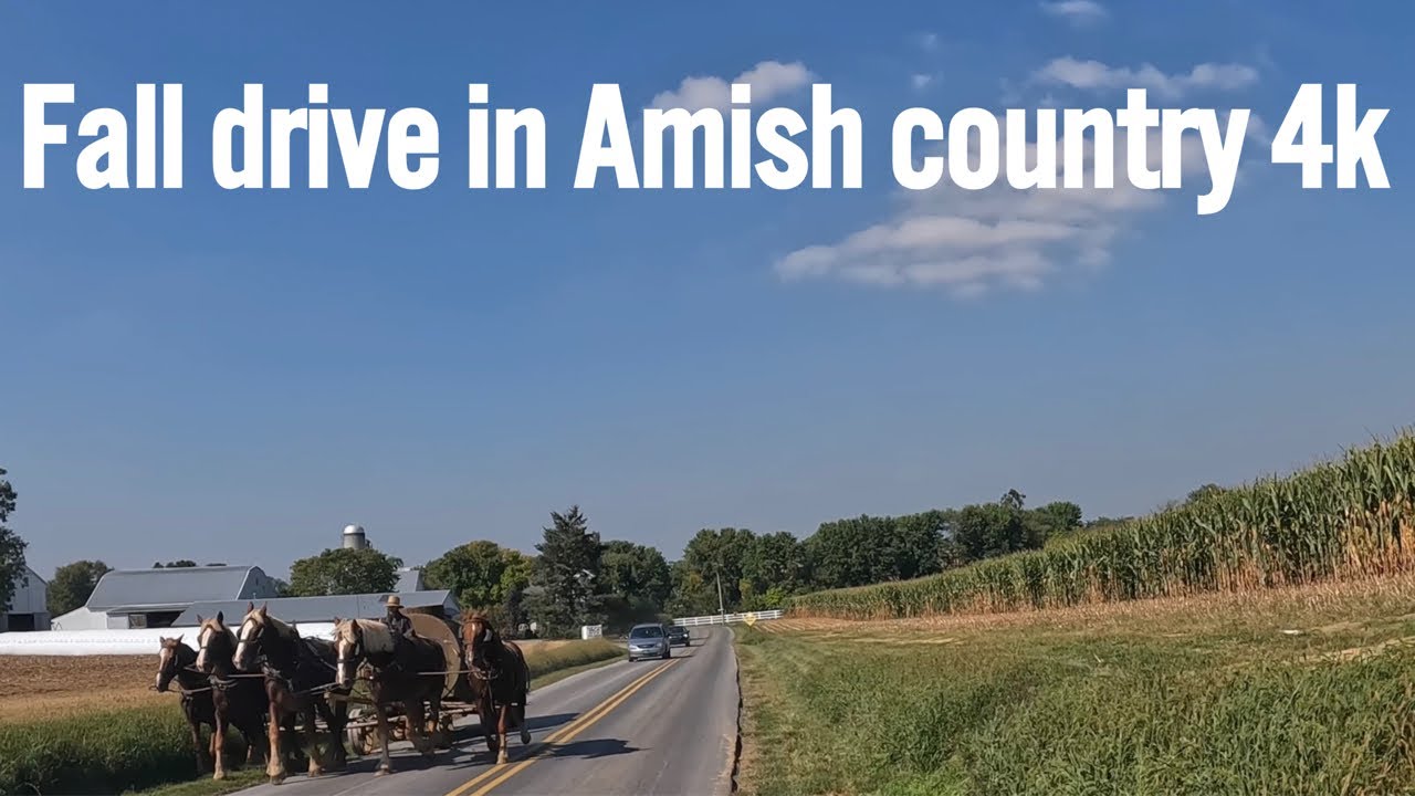 Fall drive in Amish country - Lancaster, County, Pennsylvania 🇺🇸 (4k ...