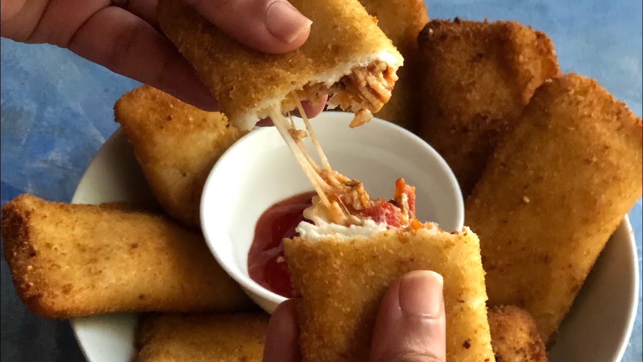 Easy Bread Pizza Pockets | Iftar snack - YouTube