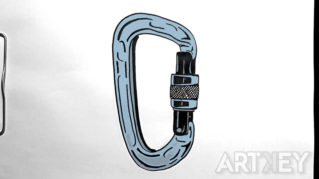 How To Draw CLIMBING CARABINER - YouTube