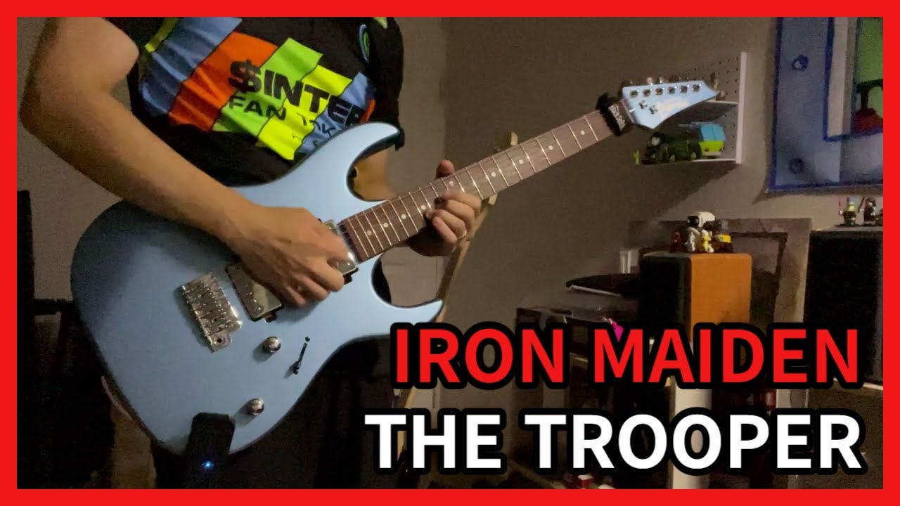 Iron Maiden - The Trooper guitar solo cover 기타 솔로 커버 - YouTube