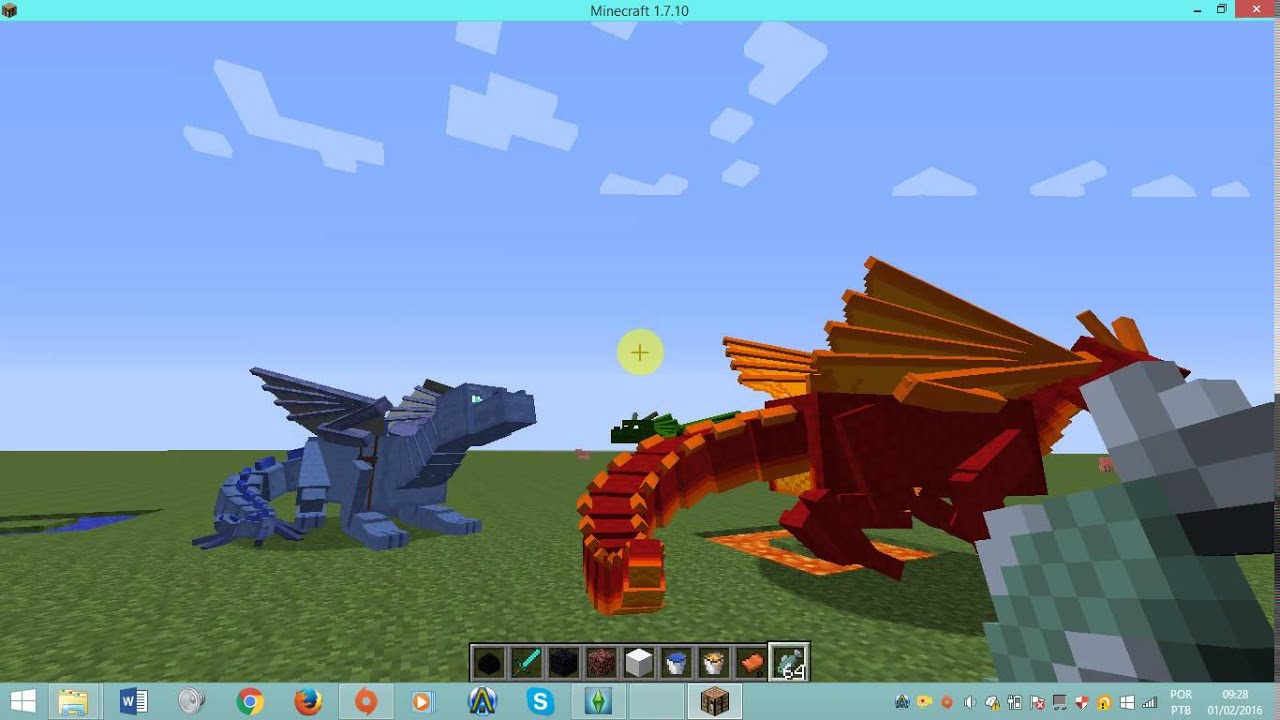 MINECRAFT MODS #1 dragon mounts - YouTube
