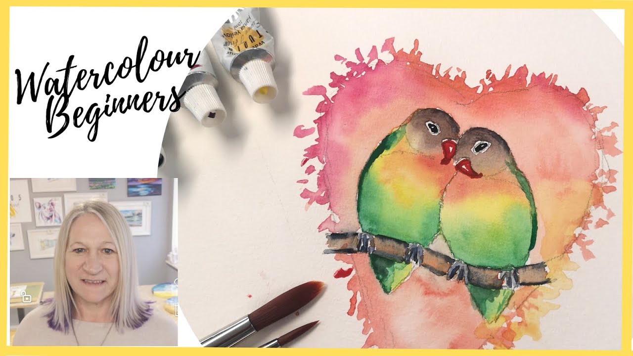 Learn to Create Valentine Watercolour Love Birds - Beginner's Guide ...