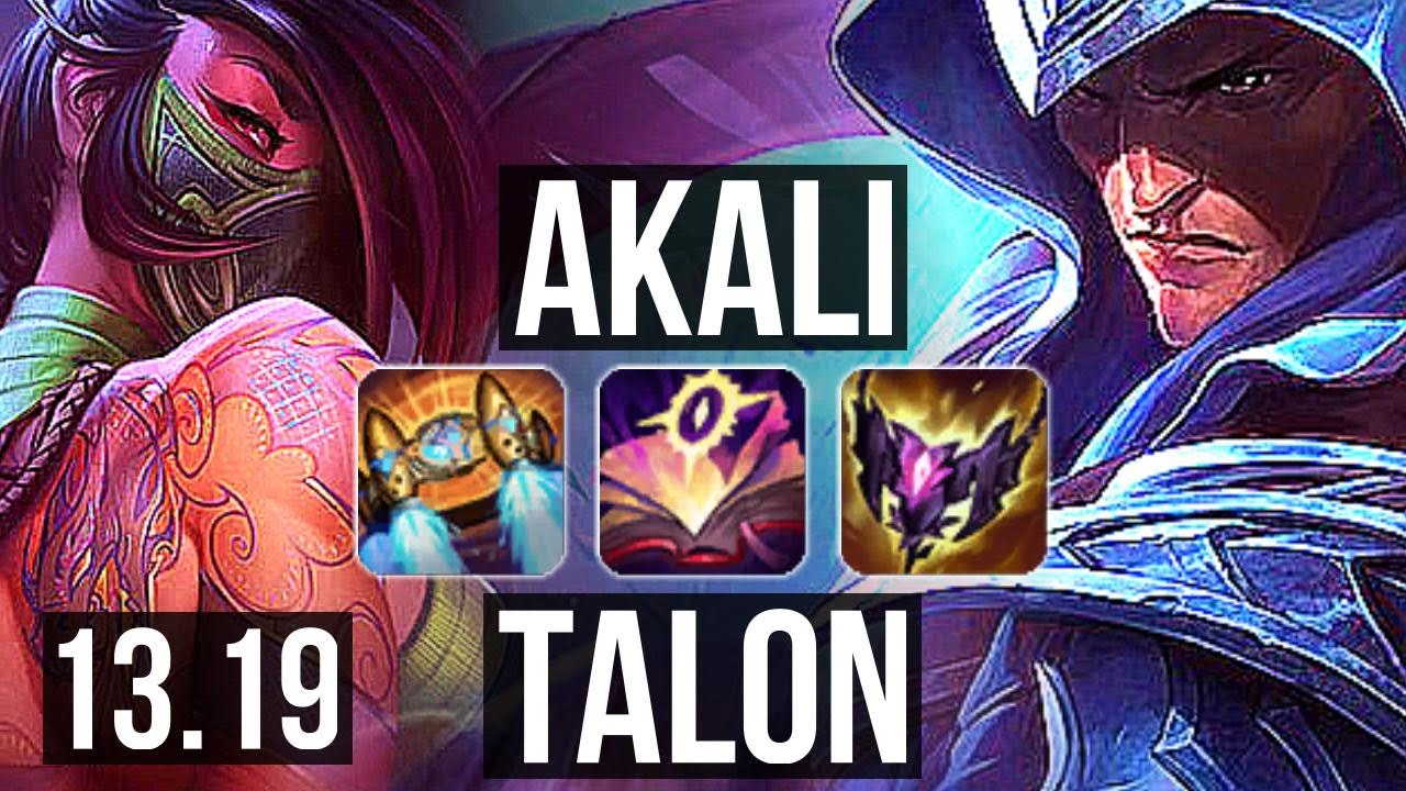Zed Versus Talon AKALI Vs TALON (MID) | 12/0/3, 1.9M Mastery,