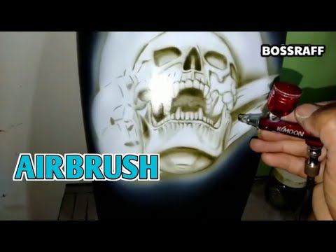AIRBRUSH PAINTING SKULL TIME LAPSE - YouTube