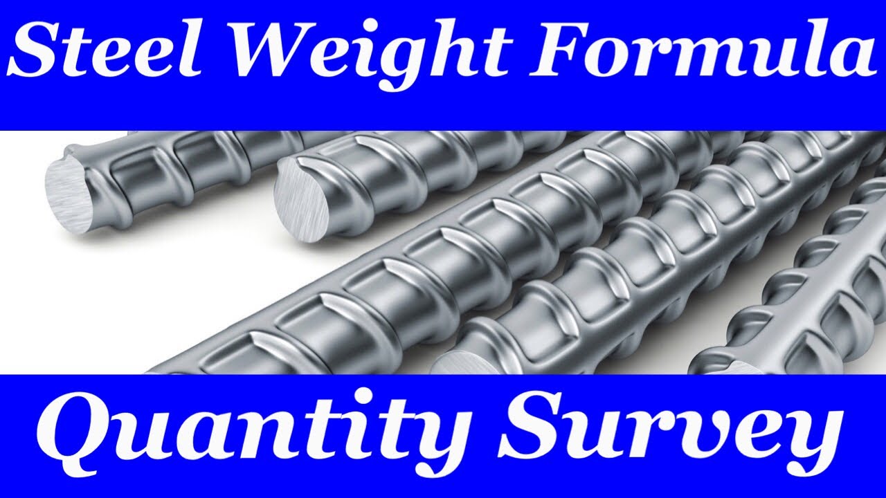steel weight formula quantity survey - YouTube