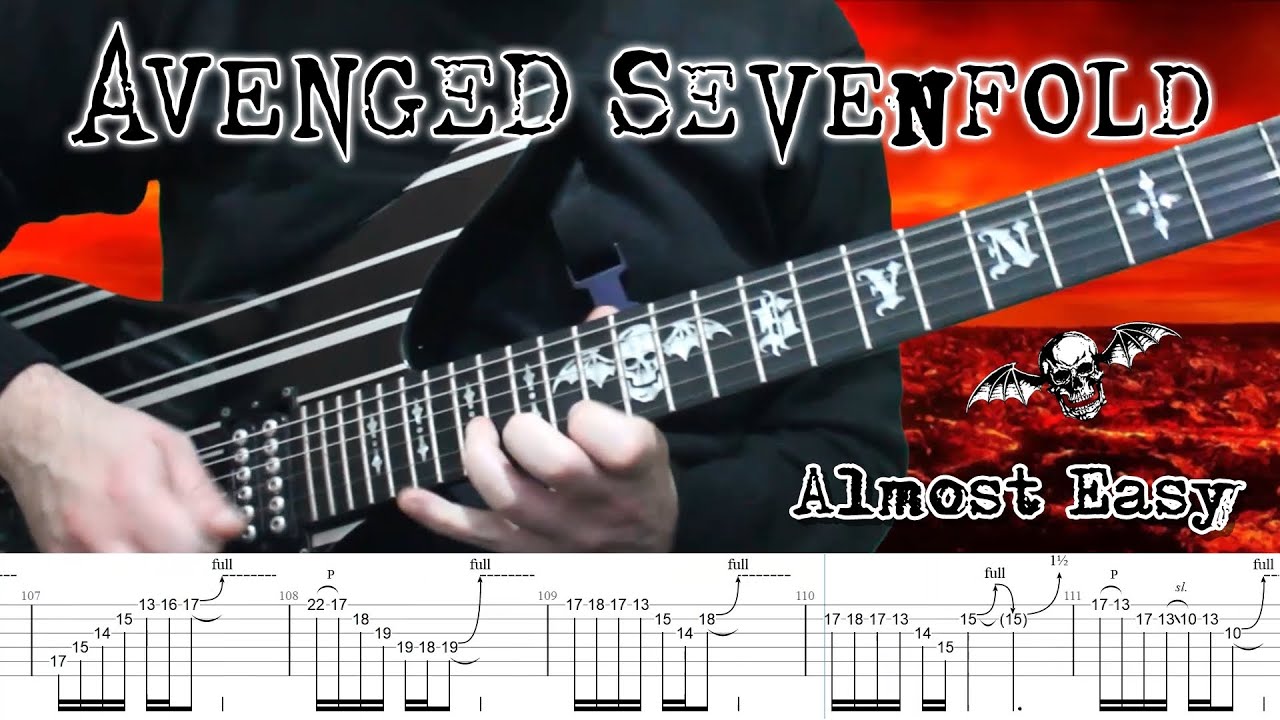 Avenged Sevenfold - Almost Easy (Guitar Cover + TABS) - YouTube