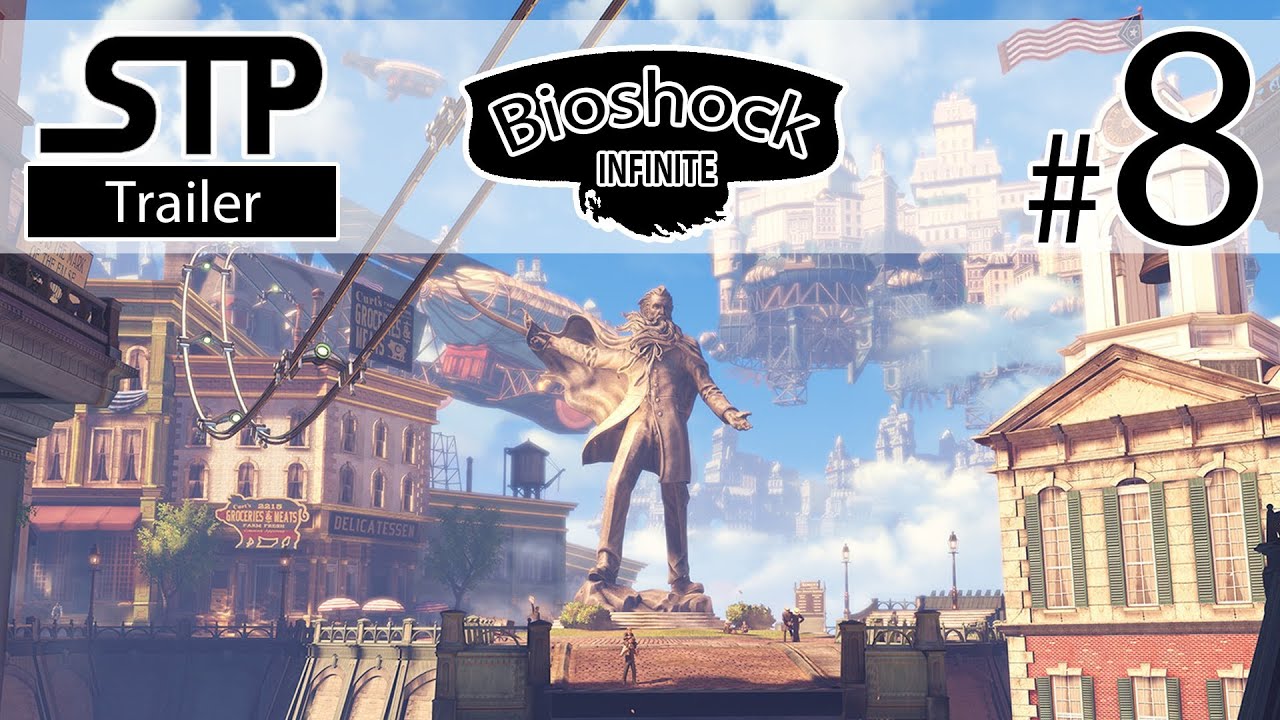 Bioshock Infinite - Escape the Zeppelin #8 (1080p) No-Nonsense Let's ...