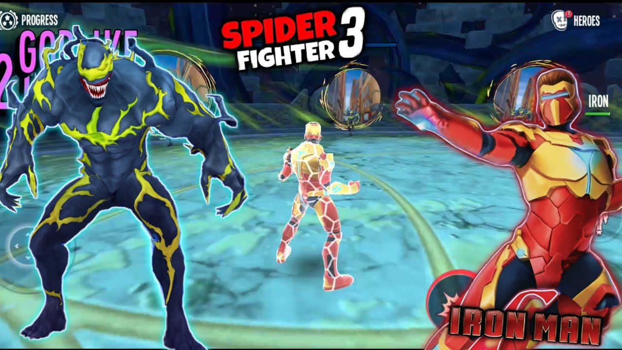 Venom vs Ironman Full Fight in Spider Fighter 3 | Spider Fighter 3 ...