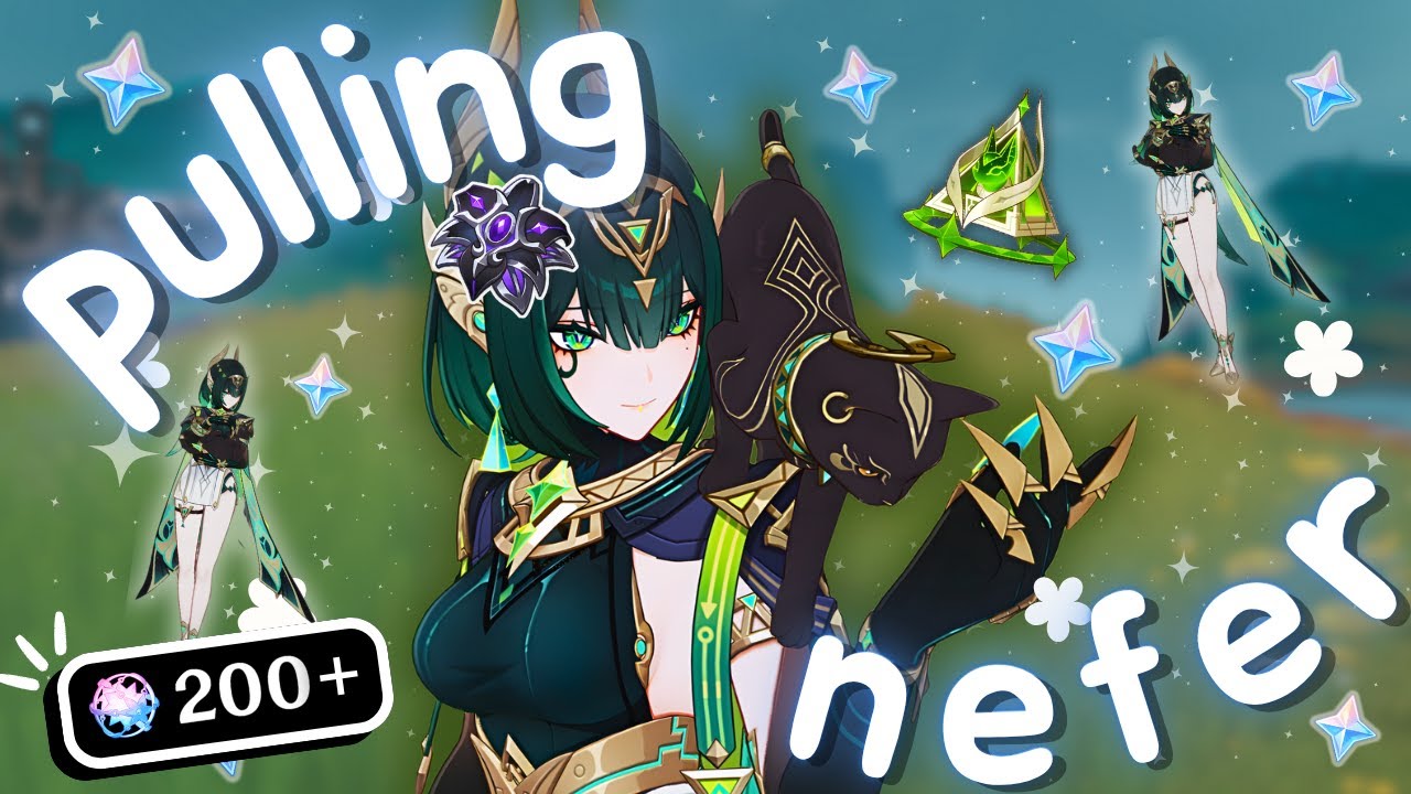 building nefer ₊˚⊹ ᢉ𐭩 pulls + signature weapon + cozy build 🌱 | genshin ...