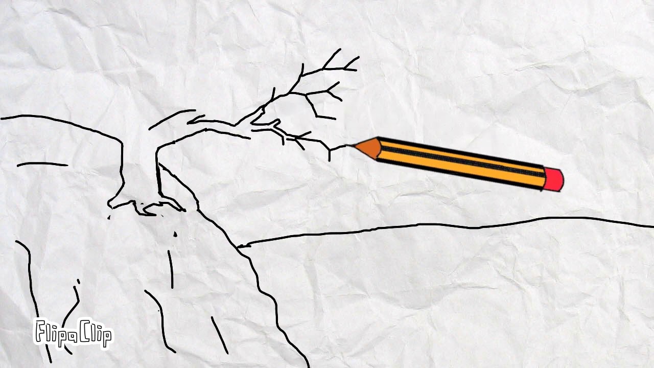 Pencil drawing animation and waterfall | made by using flipaclip - YouTube