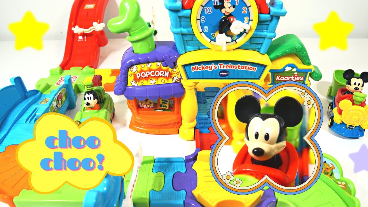 Vtech Toot Toot Train Station Disney, Unboxing & Play Along with Mickey ...