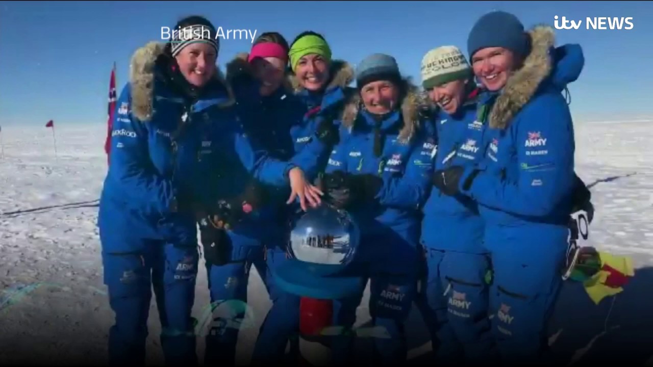 British soldiers break Antarctica crossing record | ITV News - YouTube