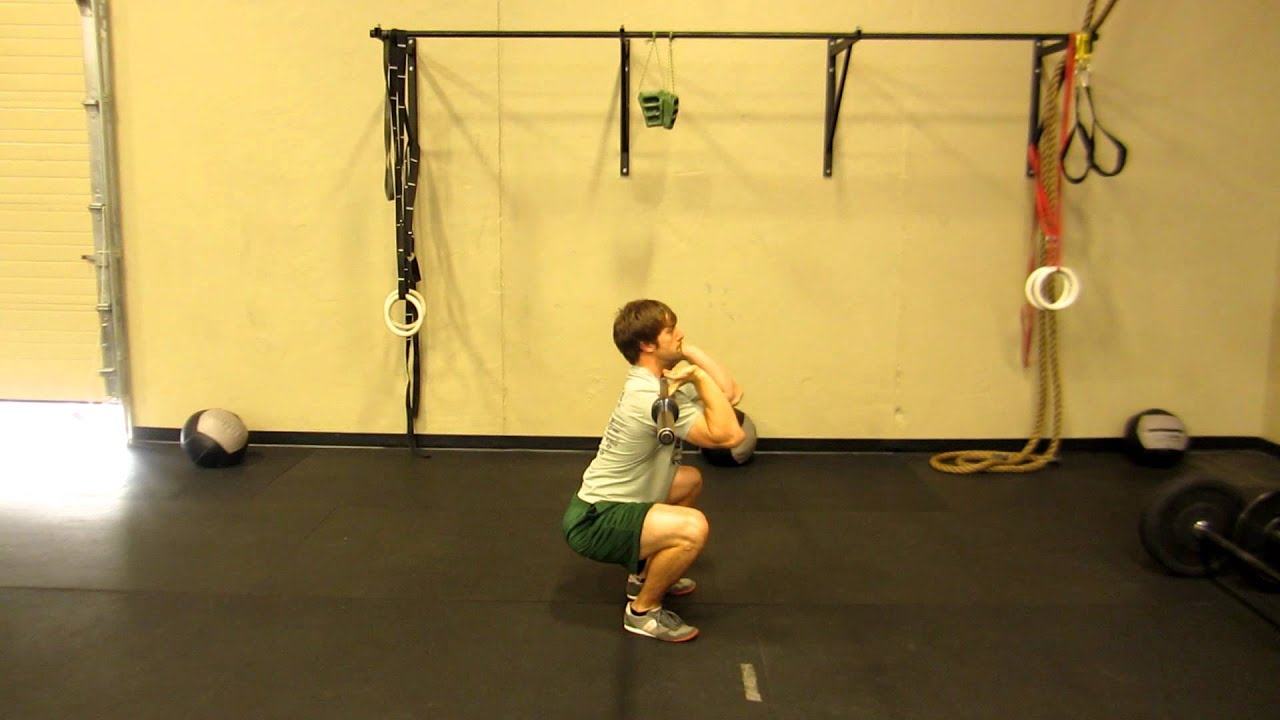 Barbell Front Squat - side view - YouTube