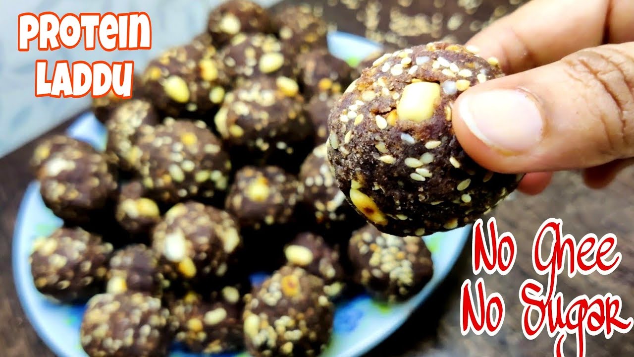 Protein Laddu -Tasty, Healthy & Nutritious Ladoo Recipe-No Sugar/Ghee ...