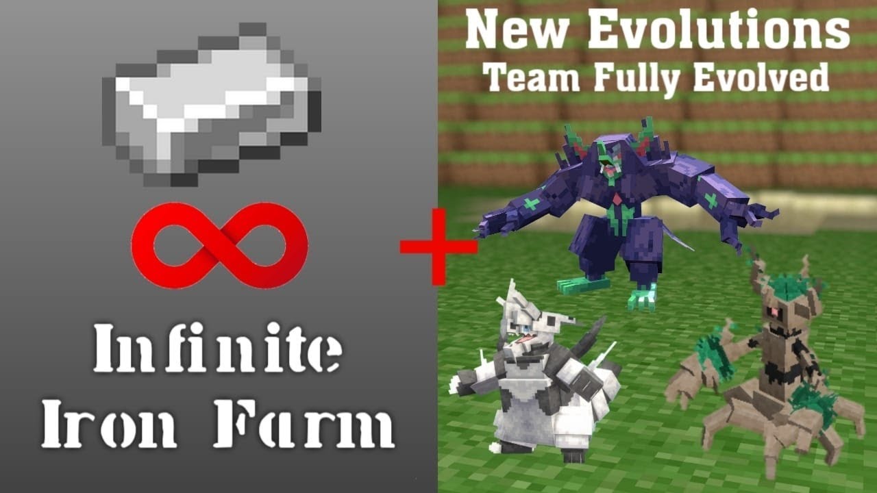 Minecraft Ep#6 || Cobblemon (Team Fully Evolved + Infinite Iron Farm ...