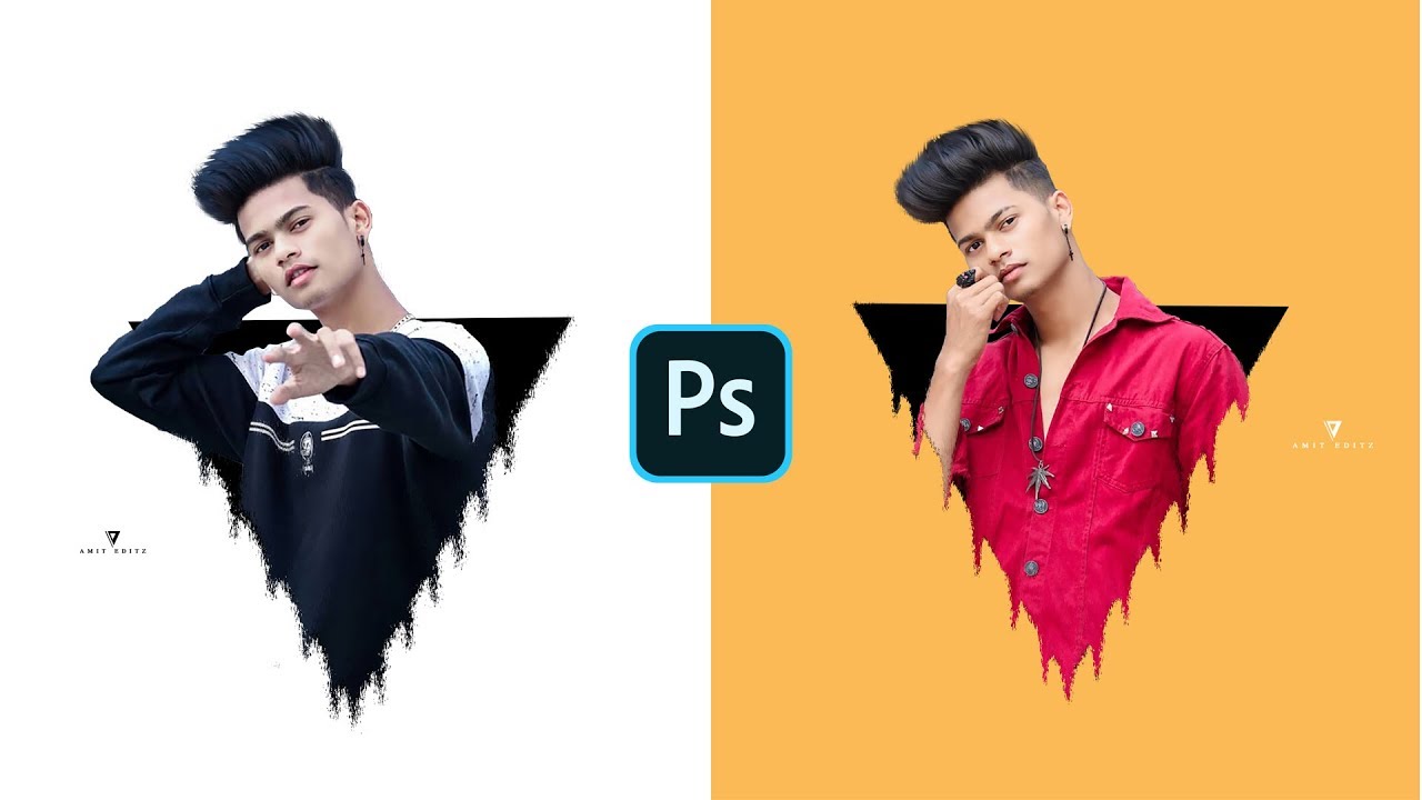 Photoshop triangle pop out effect / Photoshop editing tutorial ...