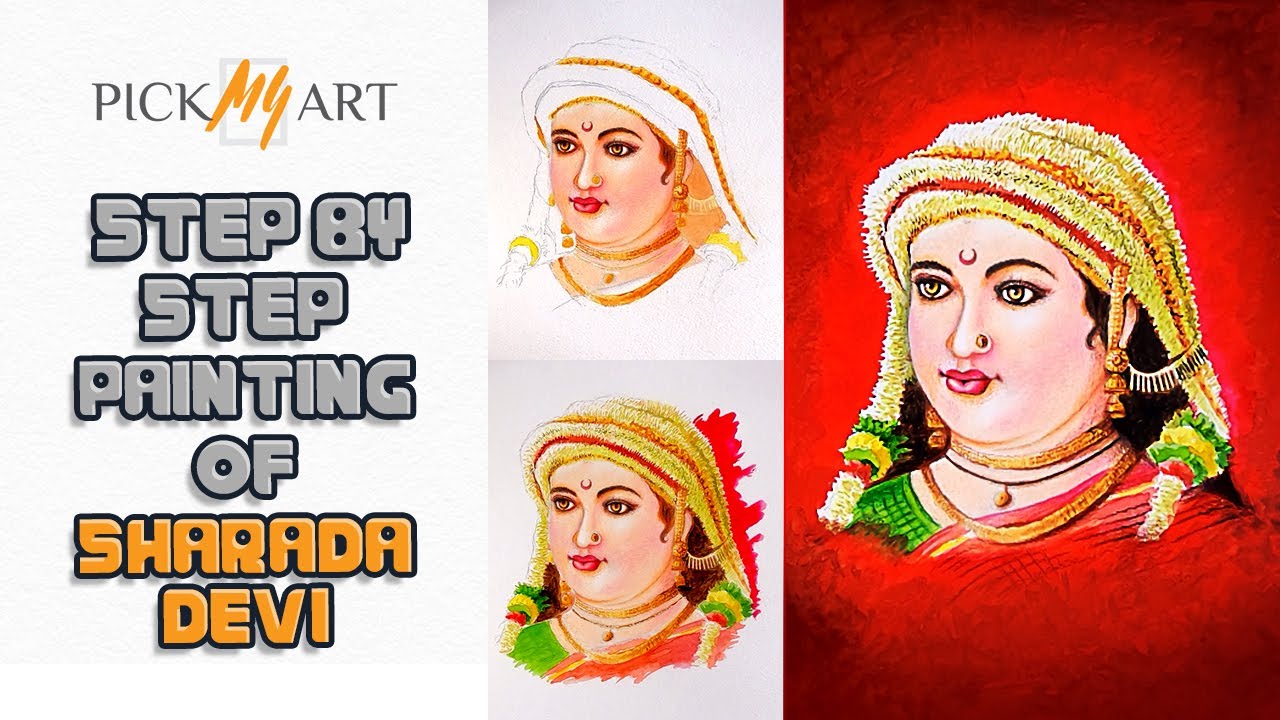 Sharada Devi Painting by Pick my Art - YouTube
