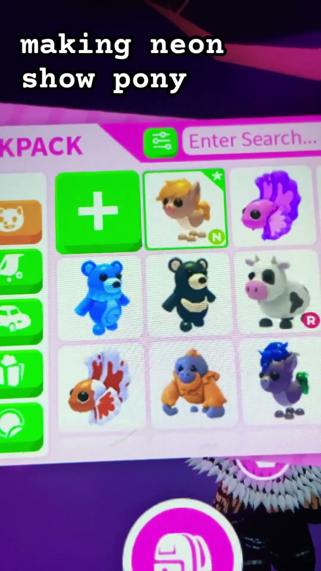 making neon show pony#roblox#adoptme - YouTube
