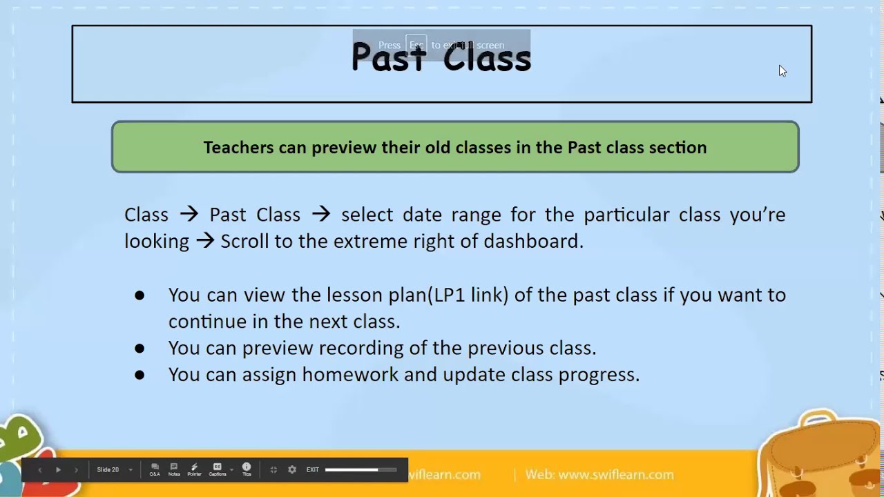 How to check Past Class - YouTube
