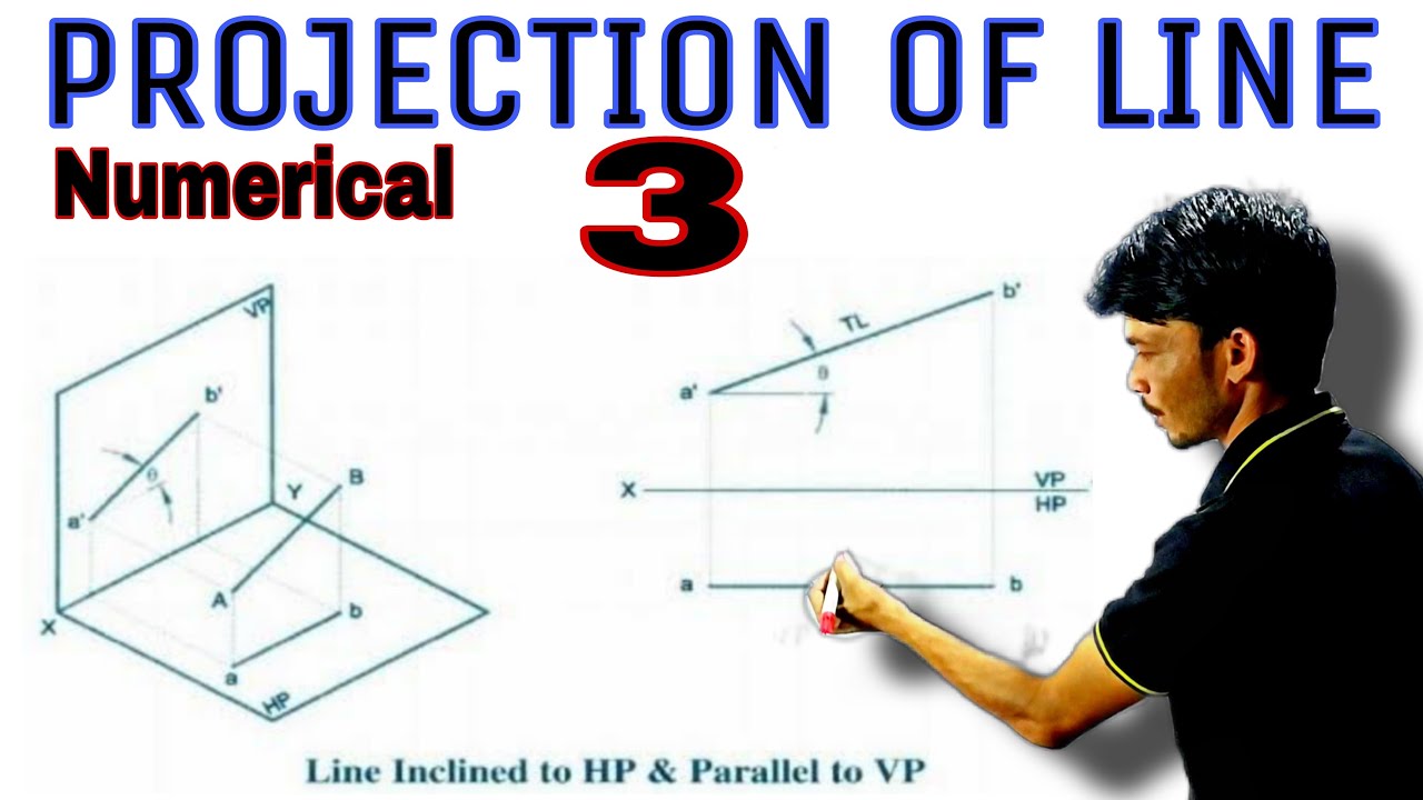 projection of line।Engineering Drawing by Rajesh jamre । part 3 - YouTube