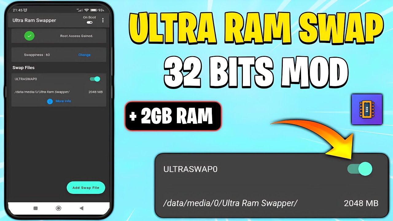 🚨 PARA QUALQUER CELULAR! ULTRA RAM SWAPPER + 4G RAM - YouTube