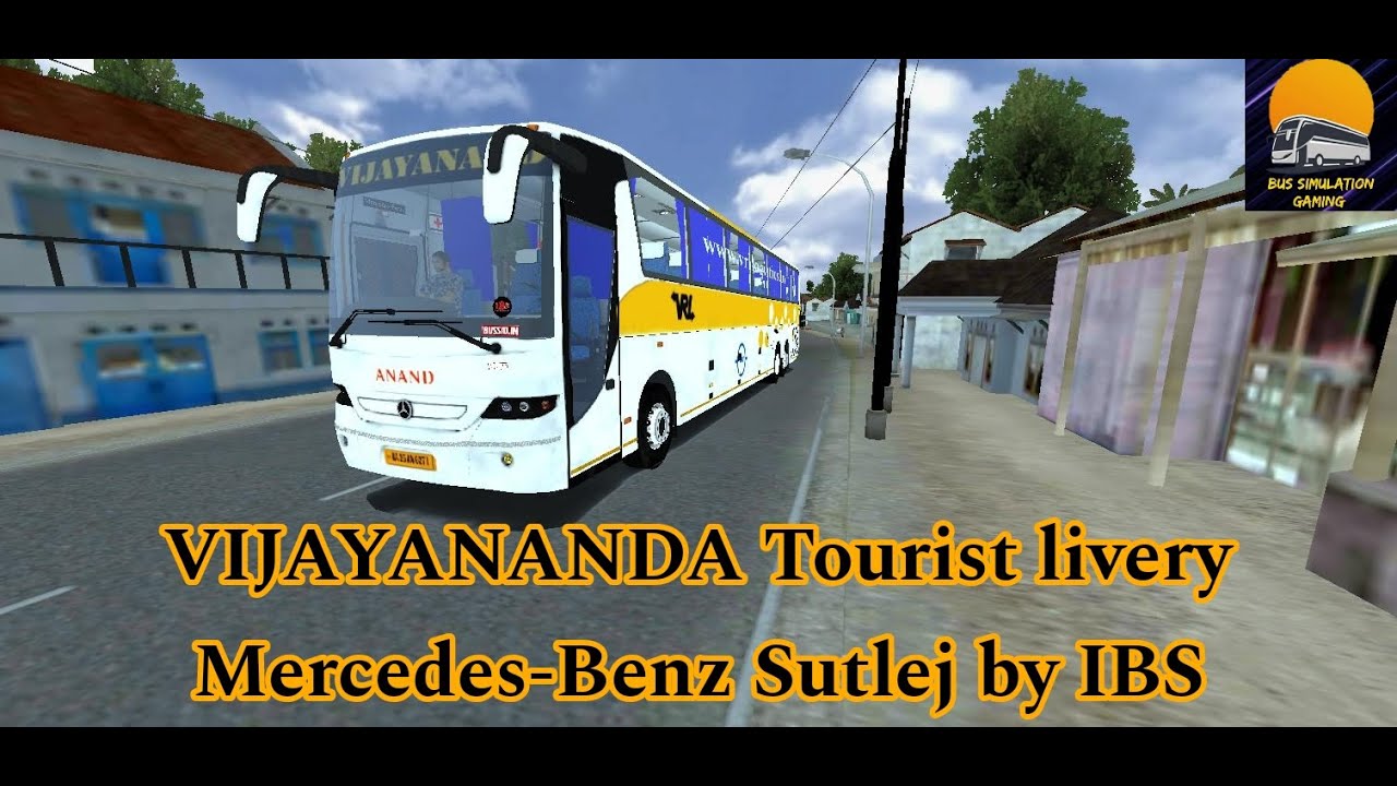 Vijayanand Tourist(VRL)|Mercedes-Benz Sutlej livery|@IBSGaming bus mod ...