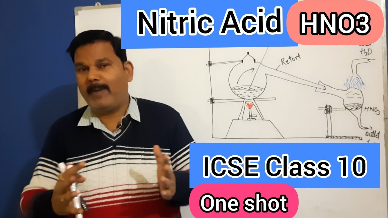 Nitric Acid(HNO3)||Study of Compounds||One Shot video|| ICSE Class 10 ...