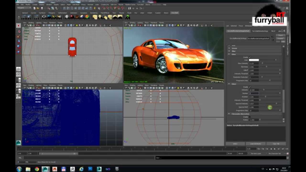 FurryBall RT 1.1 - Post-process features - YouTube