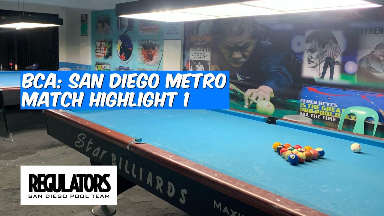 BCA Match Highlight 1: San Diego Metro League #billiards #BCA #10ball ...
