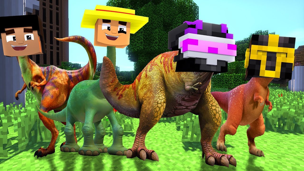 NOS CONVERTIMOS EN DINOSAURIOS DE MINECRAFT!? | MINECRAFT TROLL - YouTube