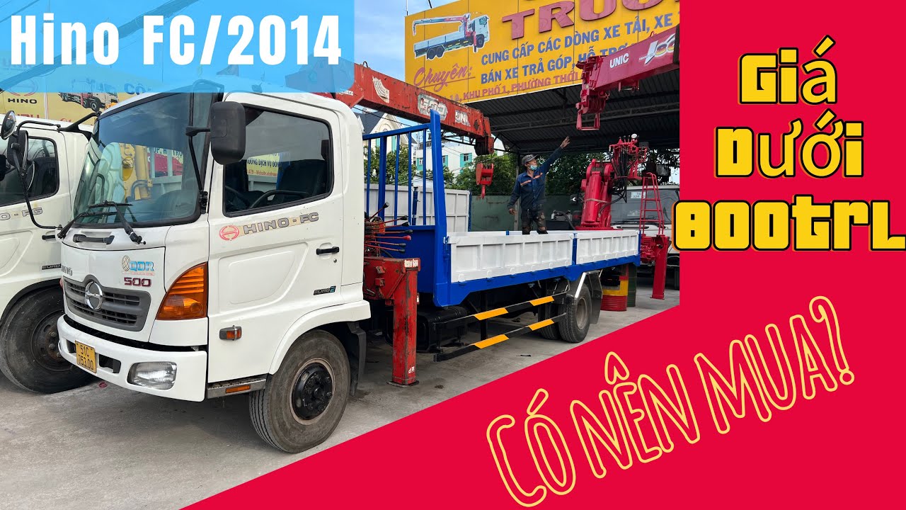 Xe cẩu 5 tấn cũ giá dưới 800 triệu - Hino Fc đời 2014 cẩu Unic 503 ...