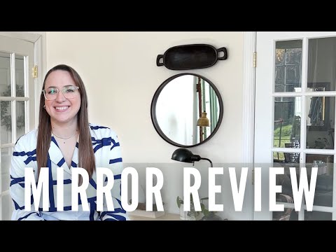 🔘Stunning Wood Frame Mirror for Modern Home Decor | EMI HOME Round Wood Mirror Review🪞🛋️🏠