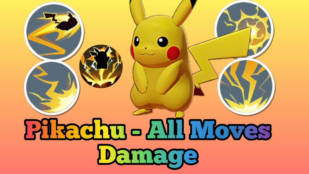 Pikachu All Moves Damage 💪#pokémonunite - YouTube