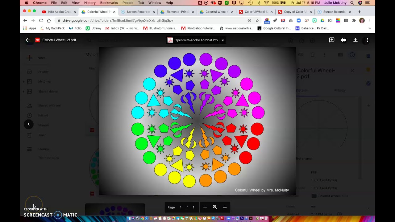 Part 2 Colorful Wheel using Google Drawings - YouTube