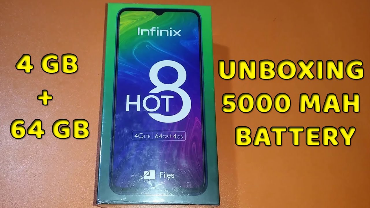 infinix hot 8 unboxing | 5000 mAh battery - YouTube