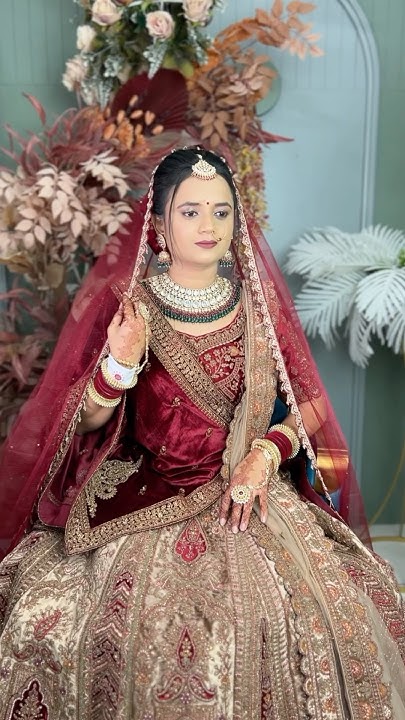 Beautiful bride ️ 💄|| makeover || Hairstyles || book your look with @Akash_Beauty_Salon_Junagadh ...