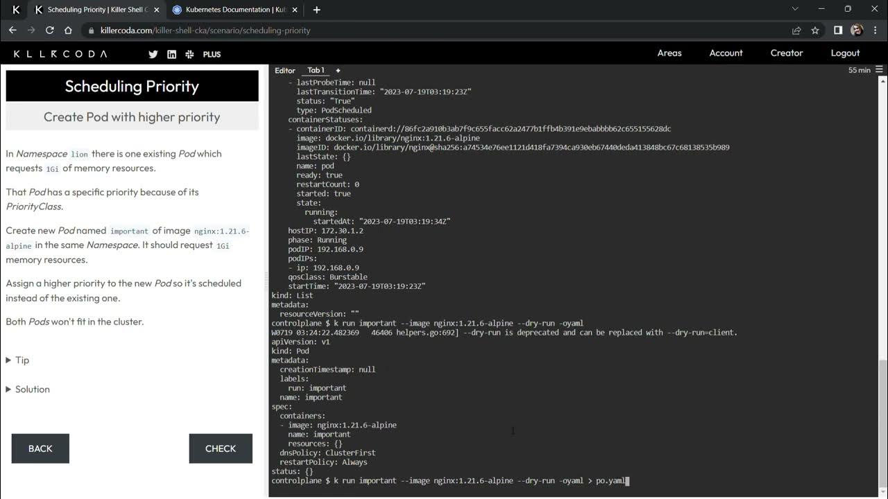 Scheduling Priority - Killer Shell CKA Killercoda Solution - YouTube