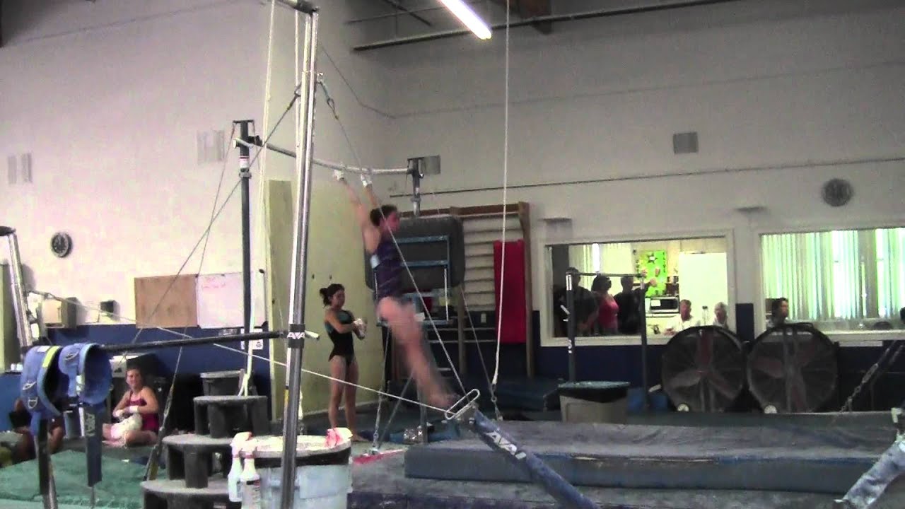 Courtney Spitzer Double Layout off Bars - YouTube