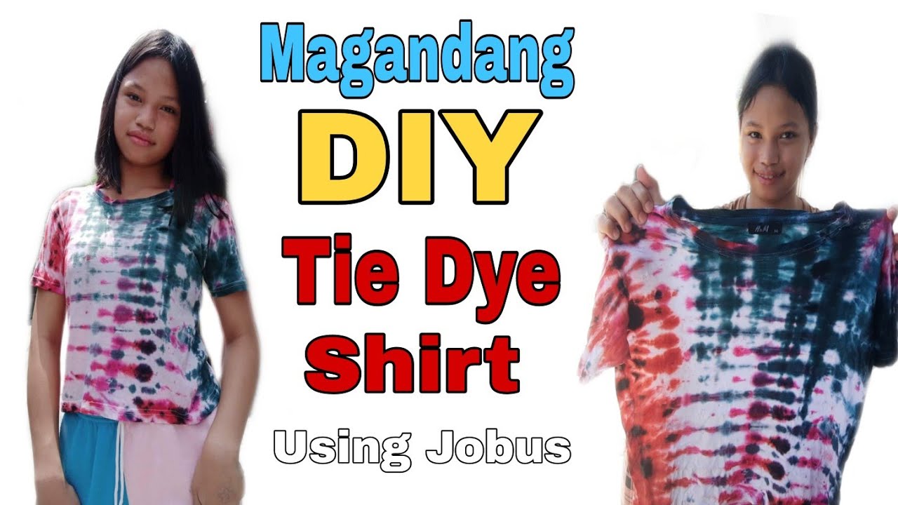 How to make DIY Tie Dye T-shirt : Using Jobus #tutorial #2vlog #diy ...