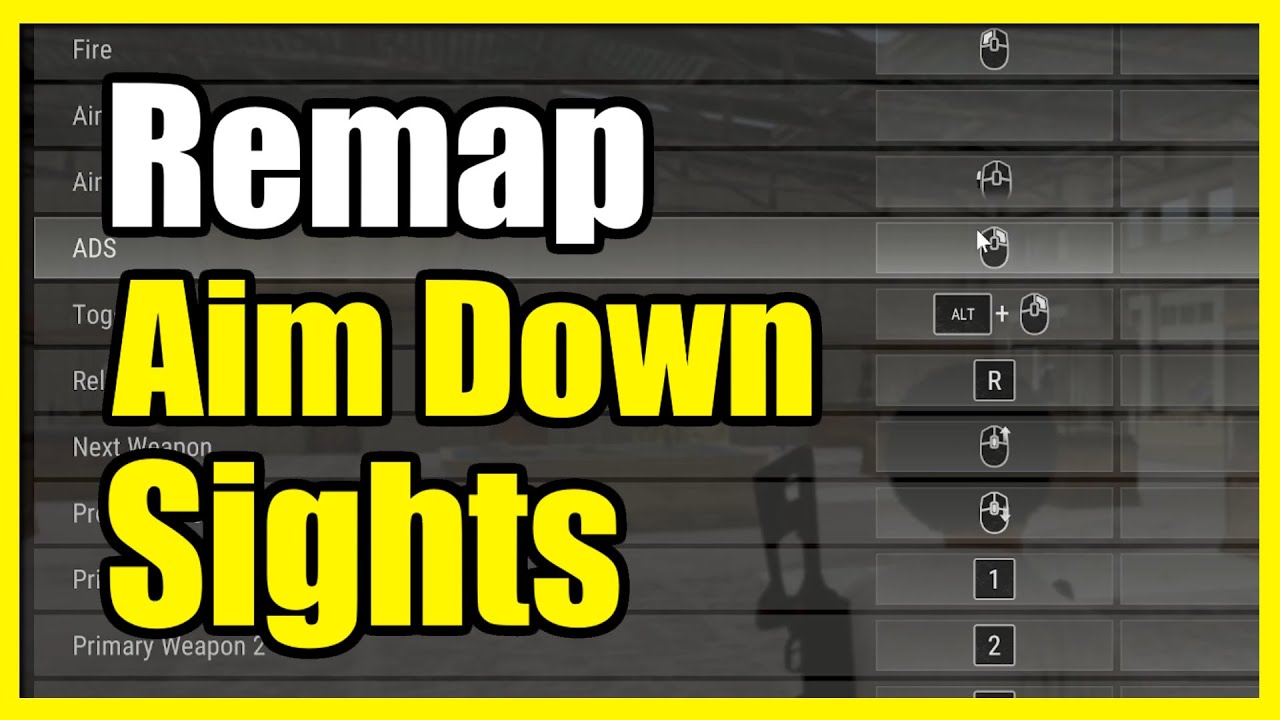 How to Remap ADS button on PUBG to Right Mouse Button (Aim Down Sights ...