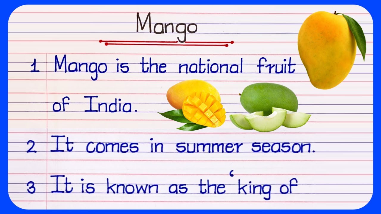 10 Lines On Mango In English || Mango 10 Lines in English || Mango ...