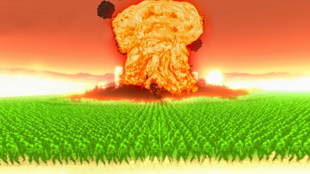 99999 Zombies vs. 1 Nuke! (Ultimate Epic Battle Simulator) - YouTube