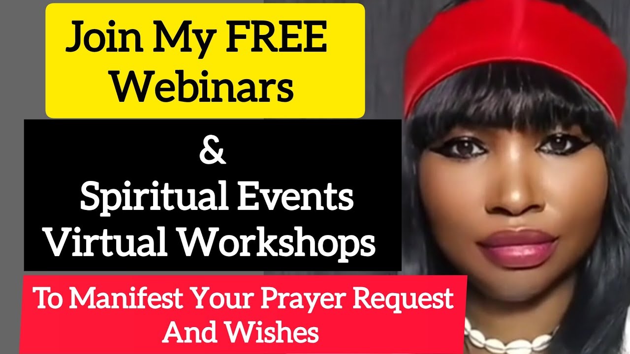 Join My Free Webinar, Spiritual Membership Program And Virtual Workshop ...
