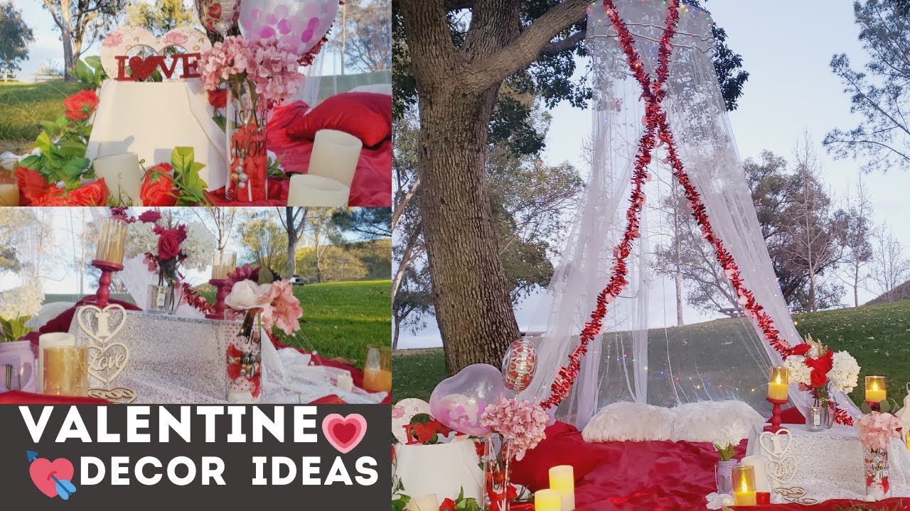 Valentine Decor Picnic setup Tutorial Romantic picnic #valentine # ...