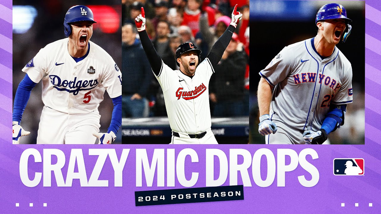 MIC DROP moments from the 2024 Postseason! Best bat flips and reactions ...